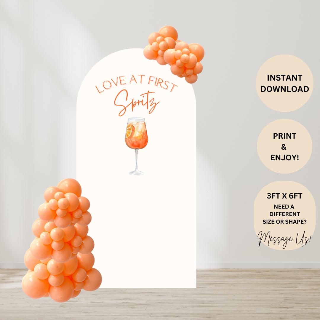 Love at First Spritz - Arch Backdrop | Bridal Shower Backdrop ...