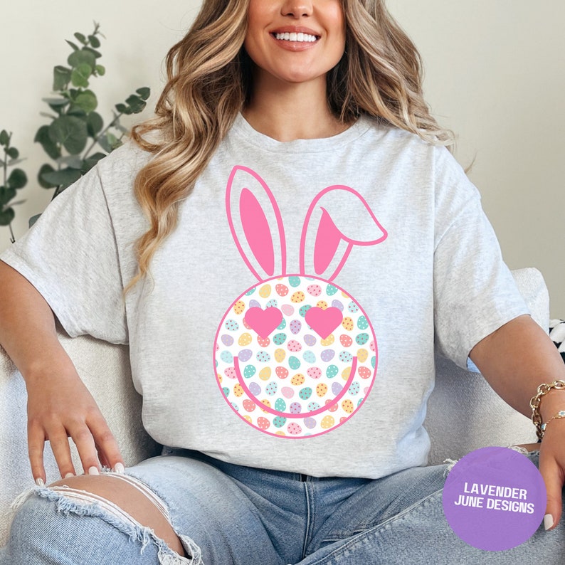 Easter Smiley Face PNG, Easter Smiley Bunny Face PNG, Happy Easter PNG ...