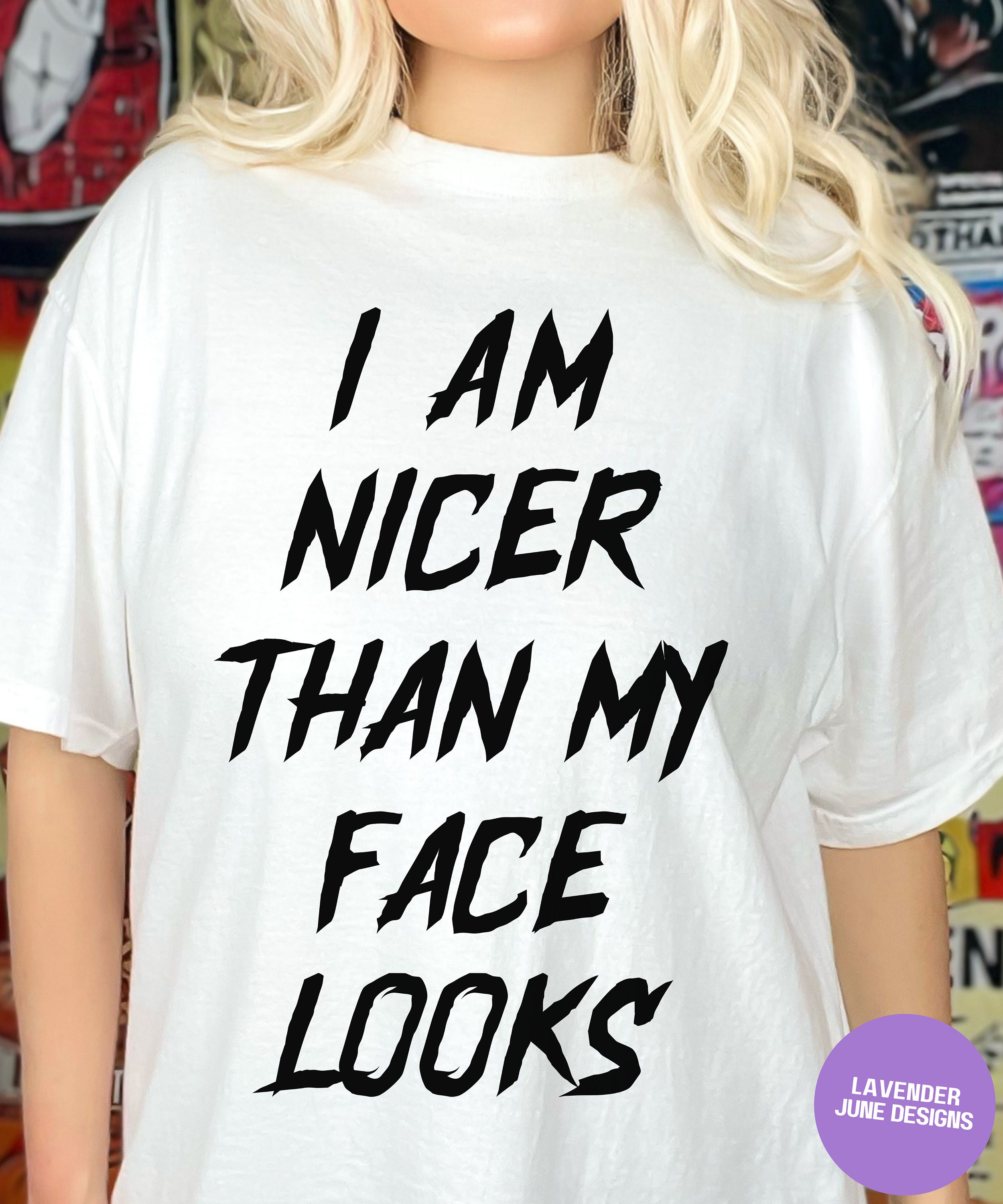 I Am Nicer Than My Face Looks PNG - Etsy