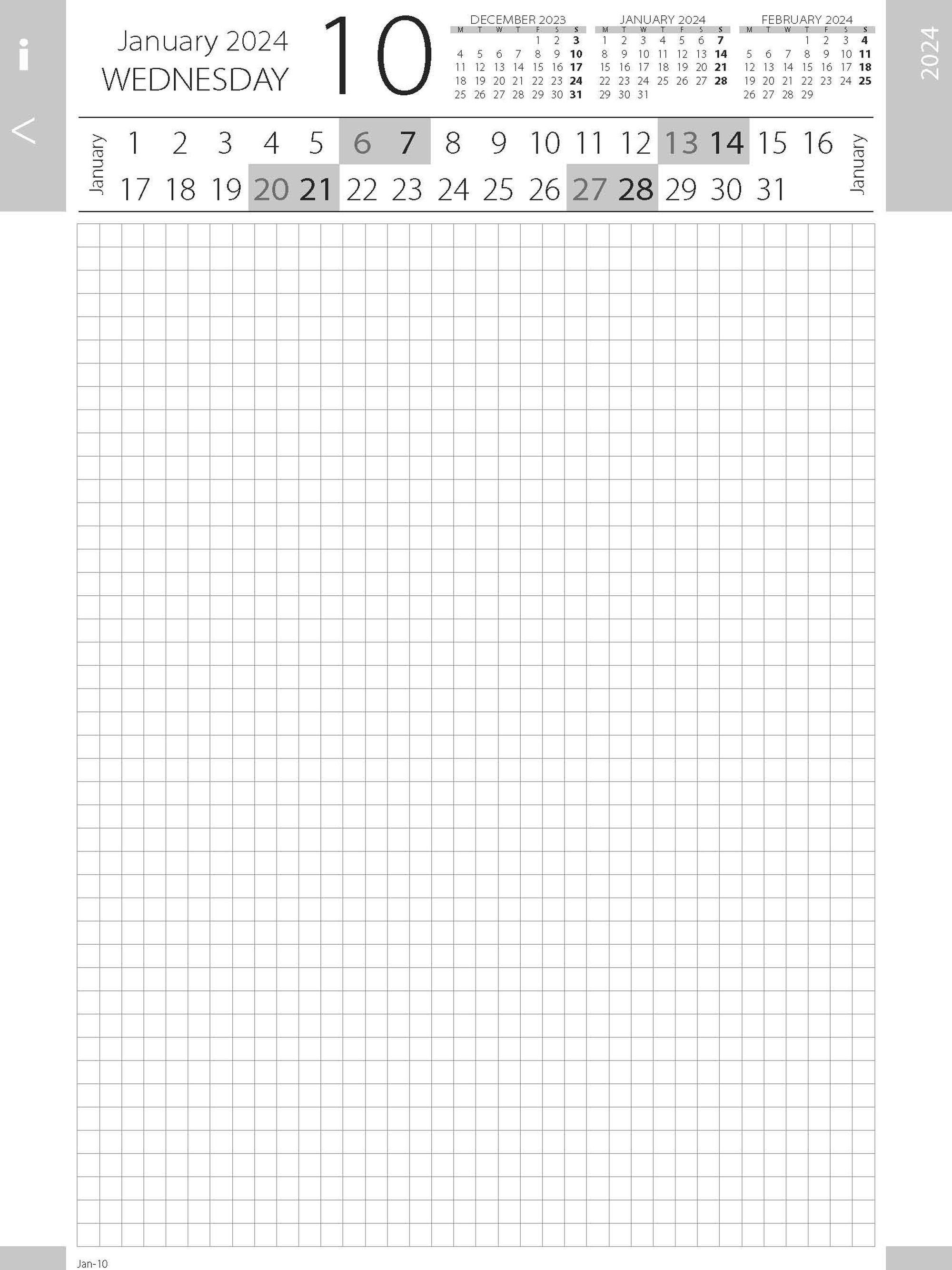 Desk Flip Calendar 2024 Designed for Kindle Scribe monday - Etsy