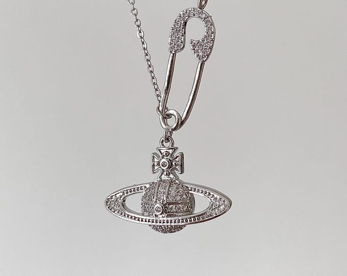 Nana Osaki Necklace Anime Hooked Charm Saturn Pin Necklace - Etsy