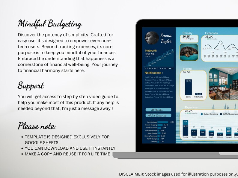 Budget Planner for Google Sheets, Monthly Budget Spreadsheet, Annual ...