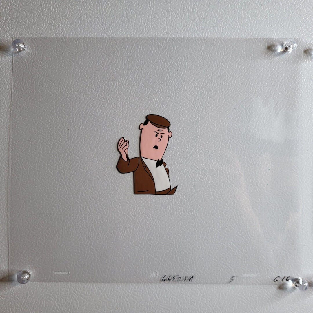 Original Production Animation Art Cel Unknown Character With Drawing ...