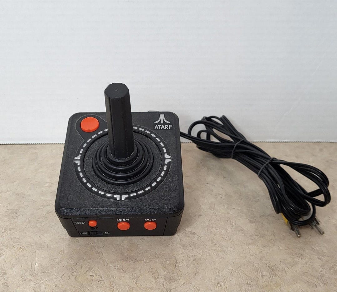 2002 Atari Plug N Play 10 in 1 TV Joystick Game Jakks Pacific Tested ...