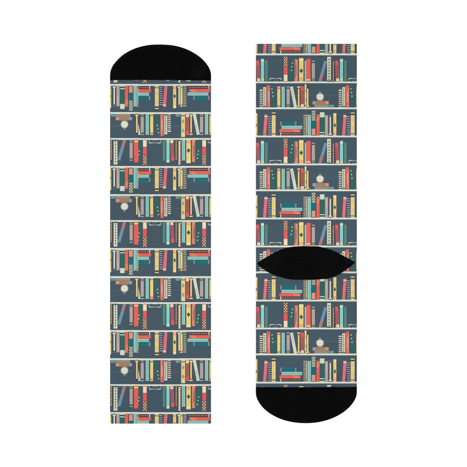 Bookshelf Crew Socks for Book Lovers, Perfect for the Readers in Your ...