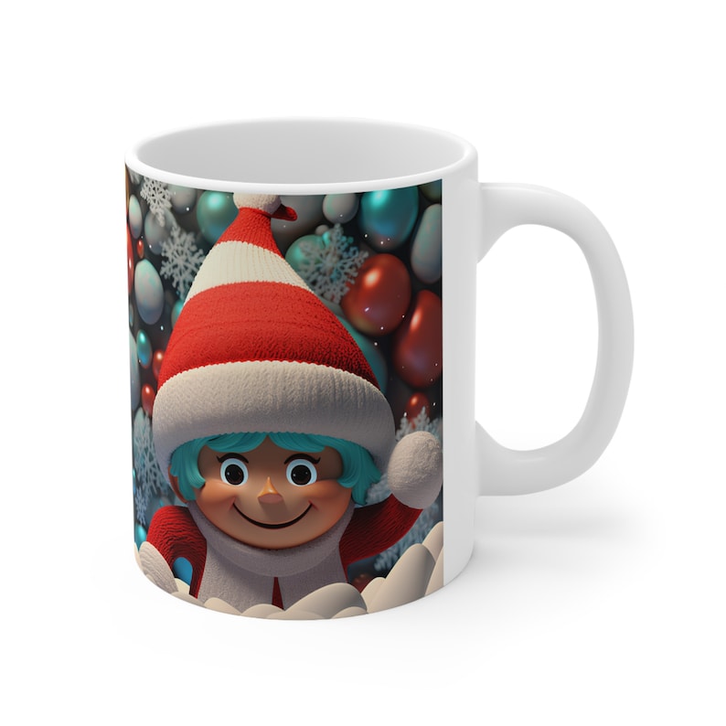 3D Christmas Elf Mug Elf Cup Hot Chocolate Mug for Kids 3D - Etsy