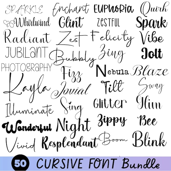 Cursive Font - Etsy