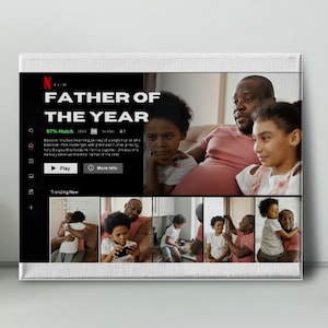 Custom Father's Day Movie Poster | Fathers Day Gift | Dadflix | A ...