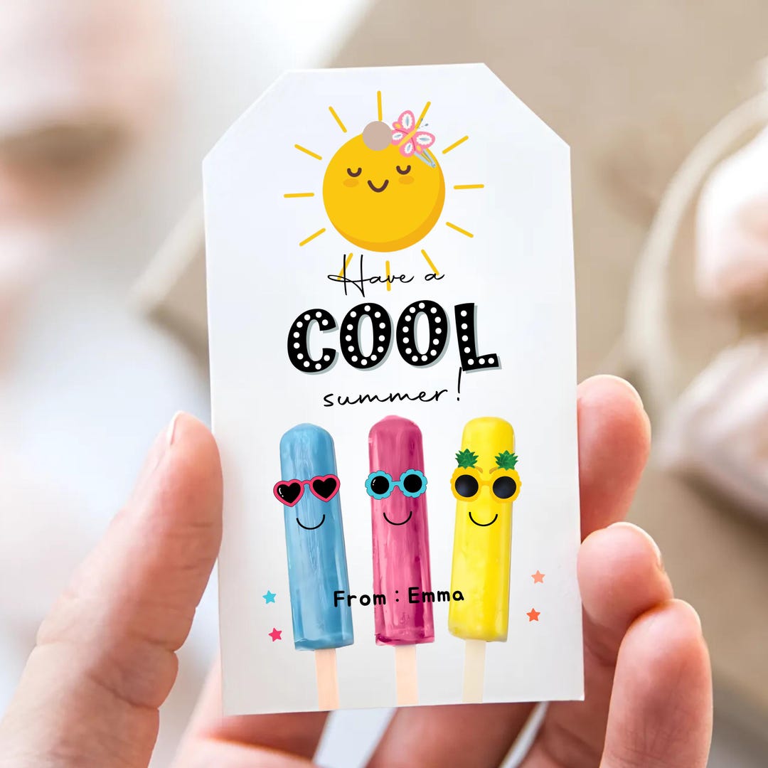 Editable Last Day of School | Tag Stay Cool Ice Tag Summer | End of ...