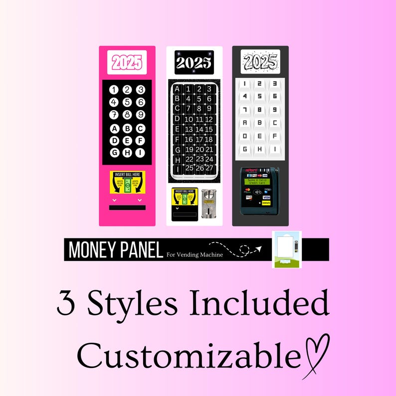New! Money Panel for Vending Machine Template | 2025 - Etsy