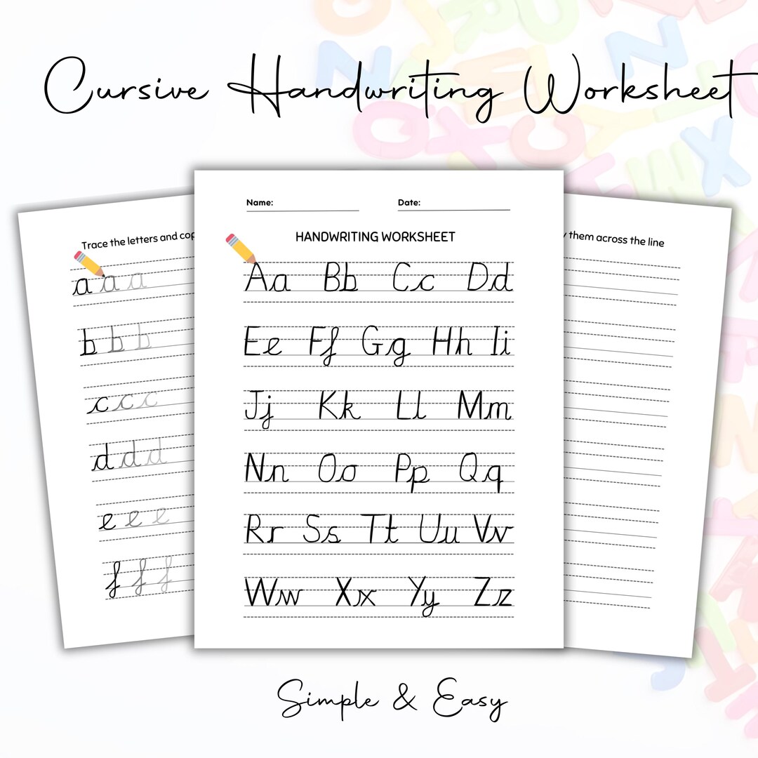 New! Handwriting Template//worksheet | Printable | Editable Template - Etsy
