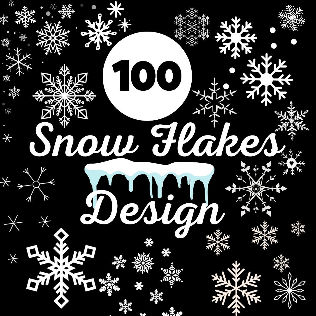 SNOWFLAKES SVG BUNDLE Set of 100 snowflakes Svg, Winter Bundle, Snow ...