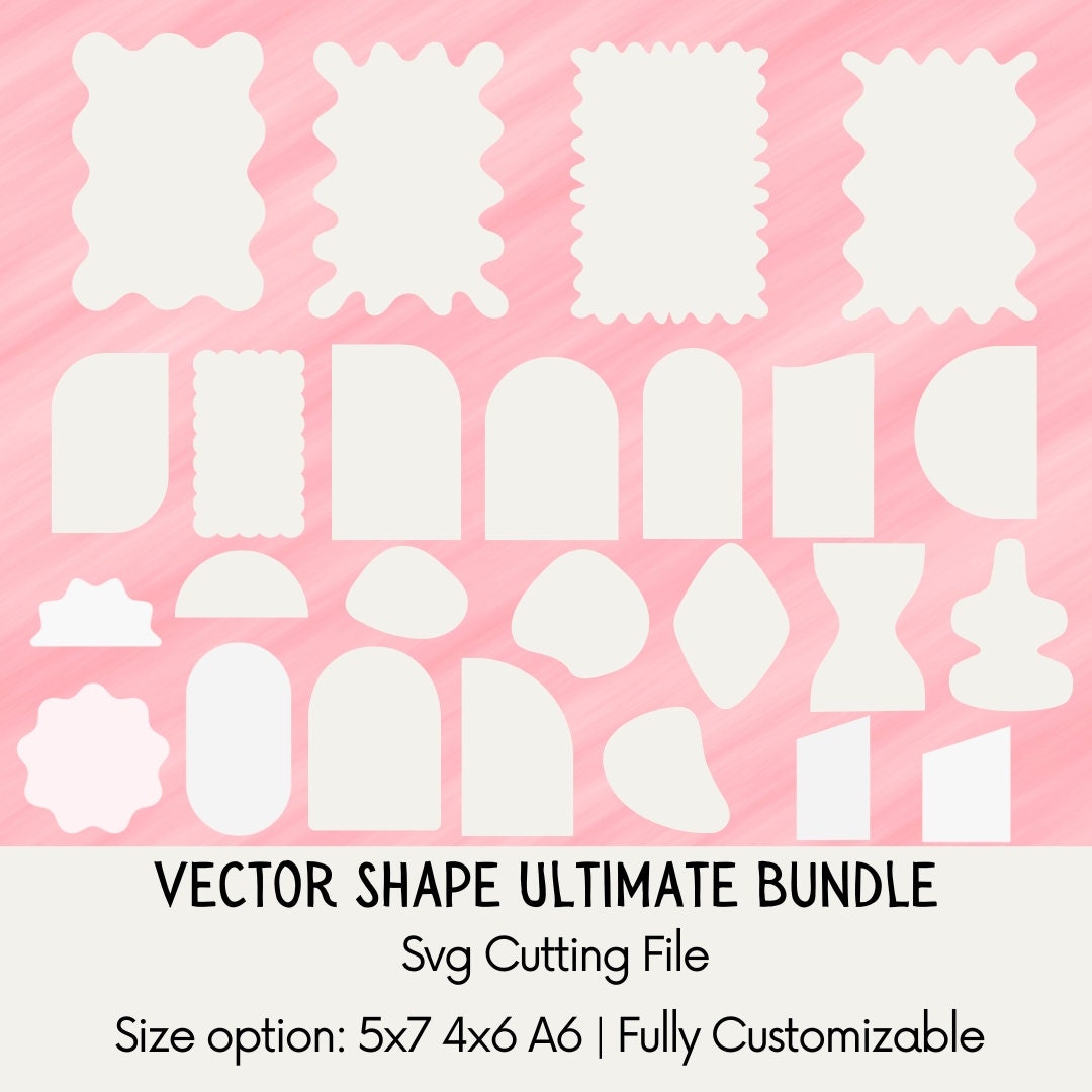 New! Invitation SVG Cut Files - Wavy, Arch, Scalloped & Pebble 25 ...
