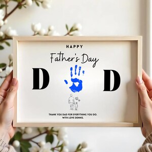 Editable Father's Day Handprint Printable, DIY Craft Gift for Dad, Gift ...