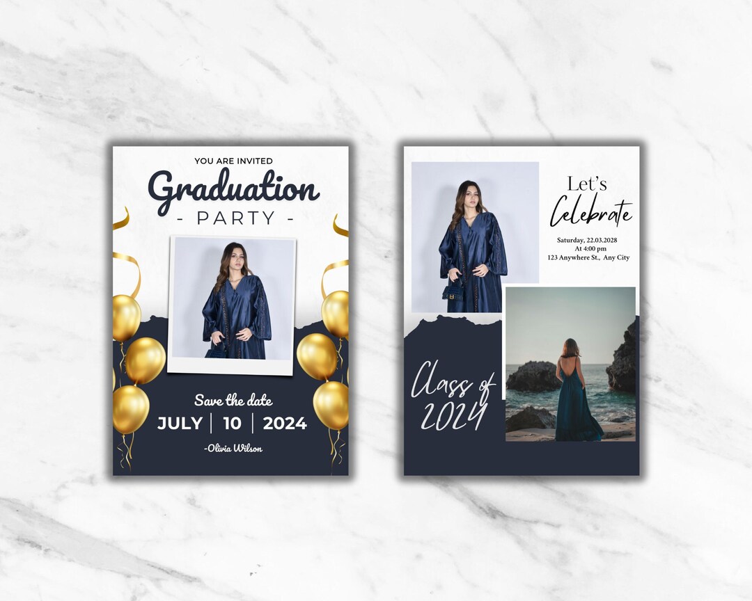 2024 Graduation Invitation | Modern Template | Graduation Announcement ...