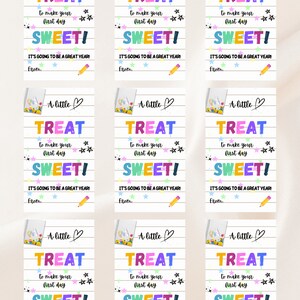 Back to School Tag Printable First Day of School Favor Tags Notepad ...