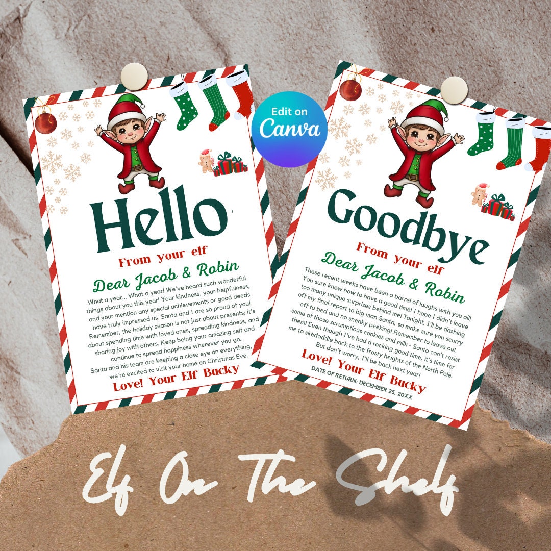 EDITABLE Elf Arrival Letter | EDITABLE | Hello Greetings From Elf, I'm ...
