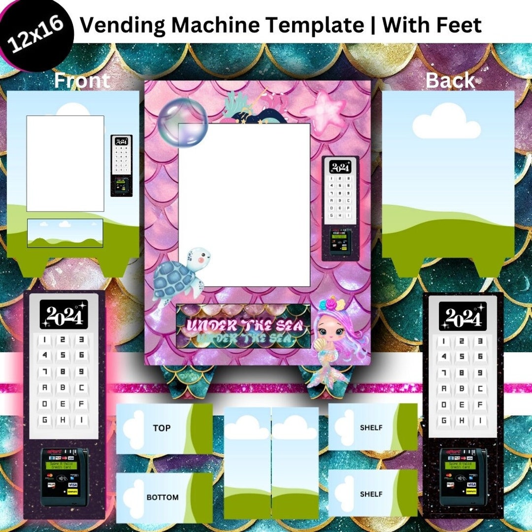 Vending Machine Template | 12x16 | Blank Template | Payment Panel Png ...