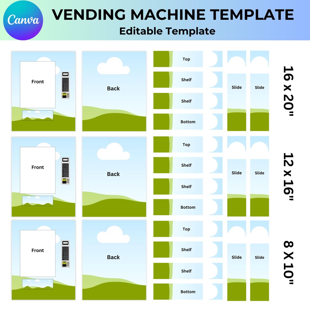 Vending Machine Canva Editable Template | Vending Business Canva ...