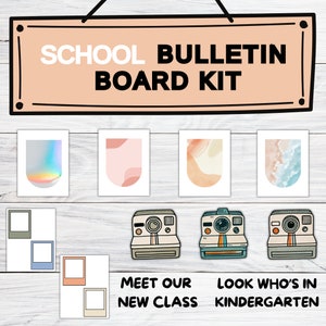Back to School Bulletin Board Kit | Polaroid Themed Classroom Decor ...