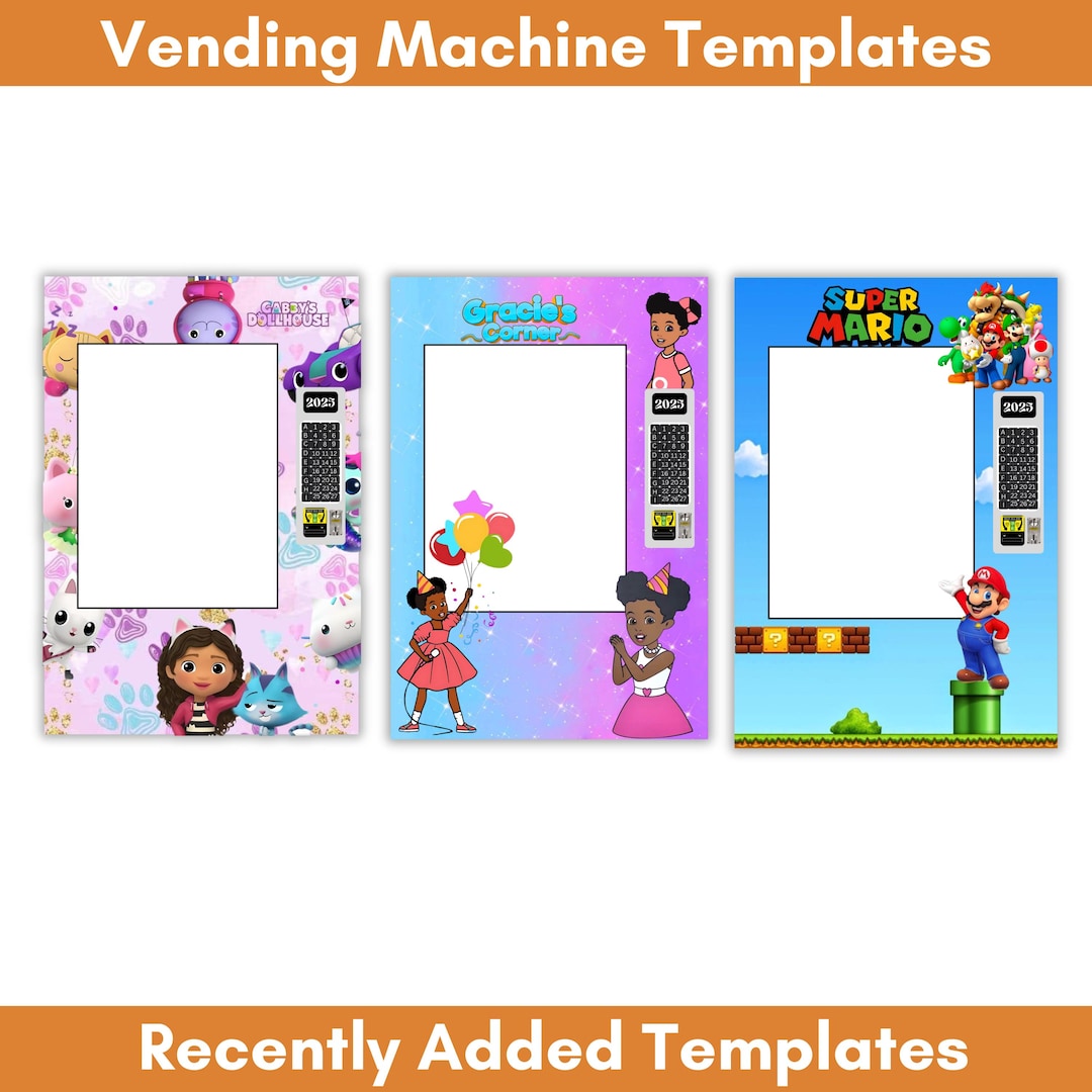 2025 Kid’s Theme Vending Machine Templates | Canva Editable 16X20 ...