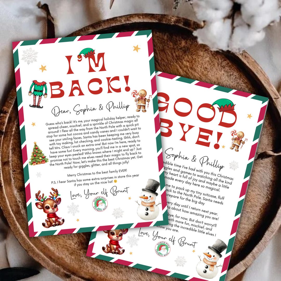 Editable Elf Letter | Elf Arrival Letter | Elf I'm Back Christmas ...