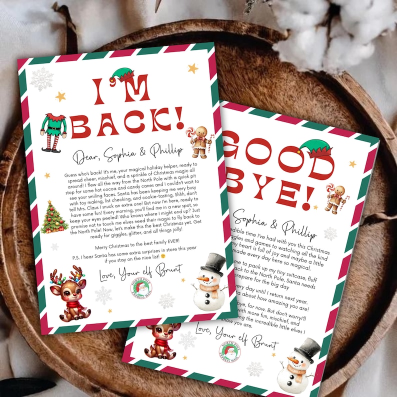 Editable Elf Letter | Elf Arrival Letter | Elf I'm Back Christmas ...