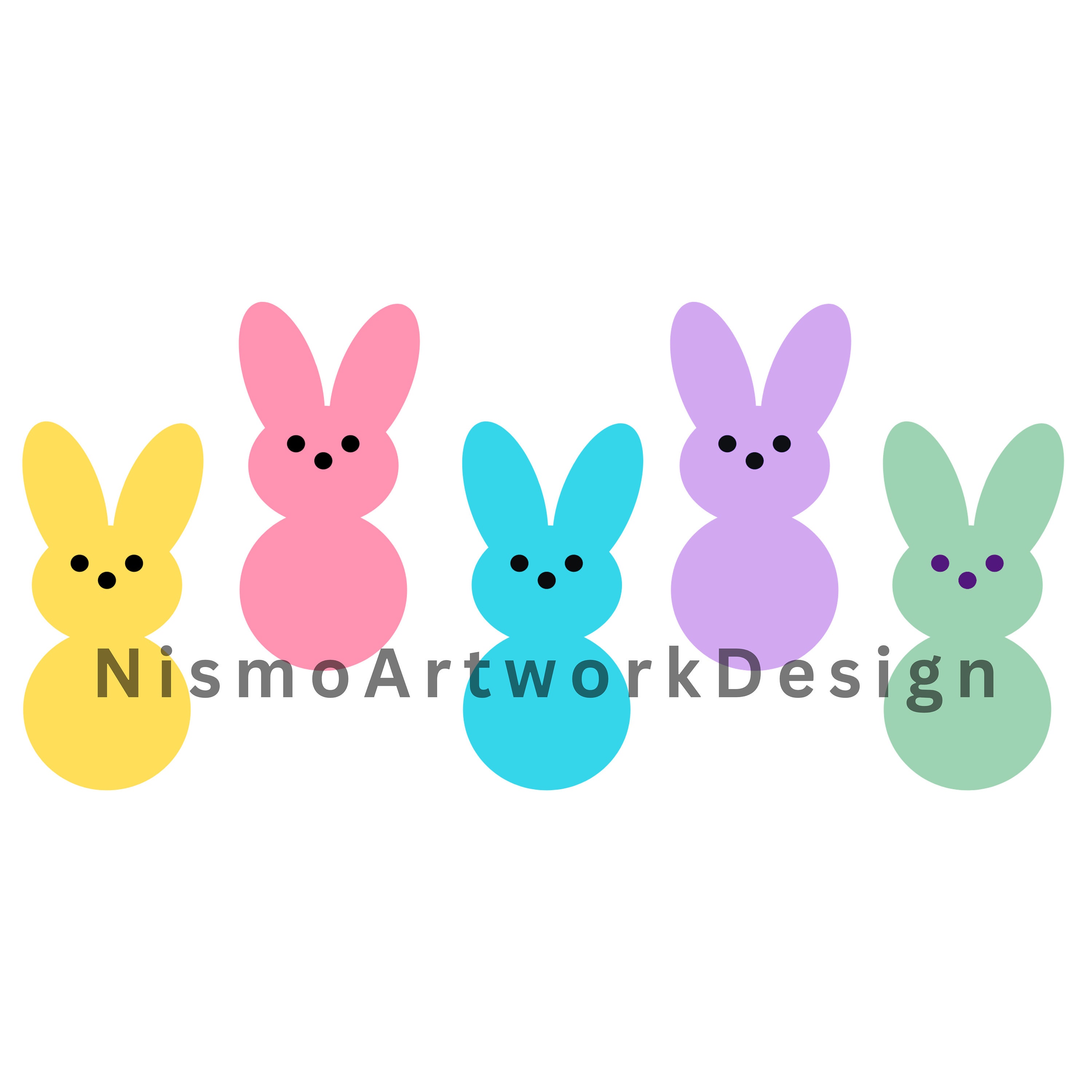 Easter Bunny SVG Easter Rabbit PNG Easter Clipart Marshmallow Peep ...