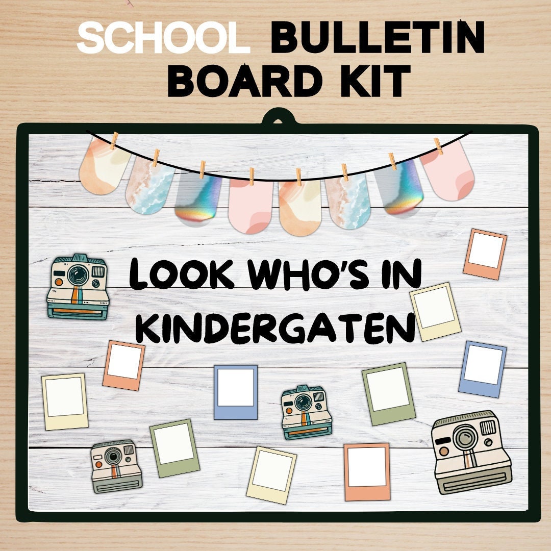 Back to School Bulletin Board Kit | Polaroid Themed Classroom Decor ...