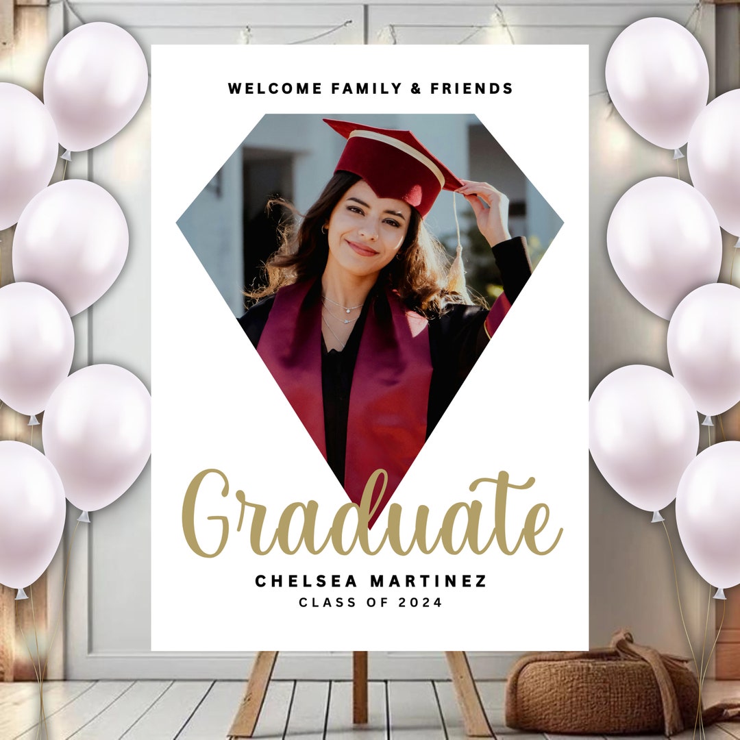 Graduation Party Welcome Sign Template | Photo Graduation Welcome ...
