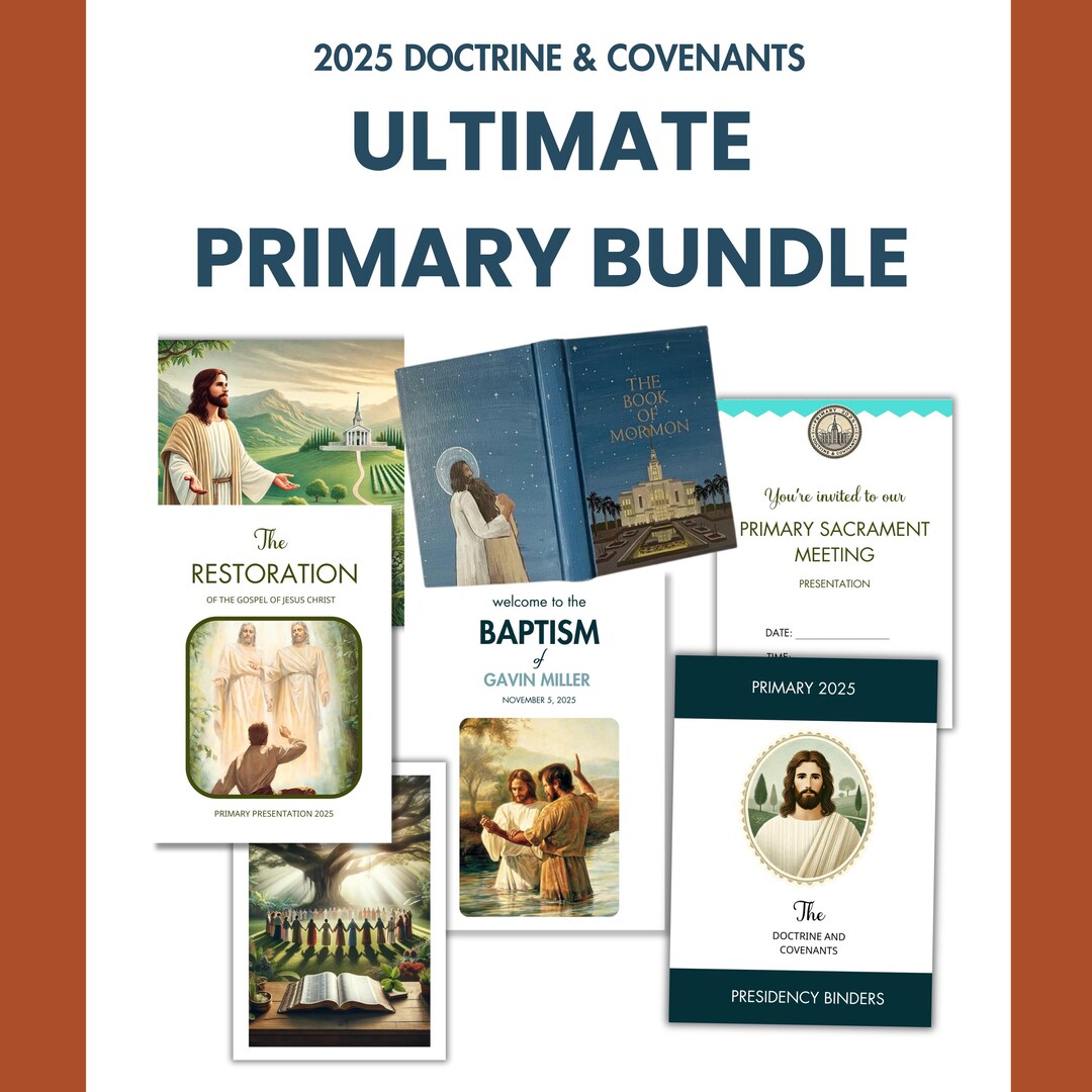 New! 2025 Primary-doctrine and Covenants-ultimate Primary Bundle - Etsy