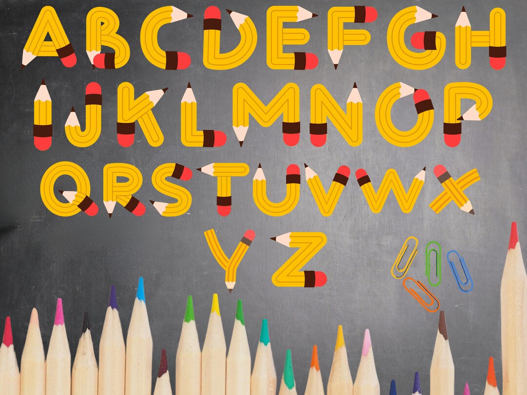 School Alphabet Back to School PNG Teacher Alpha Pack School Alphabet ...