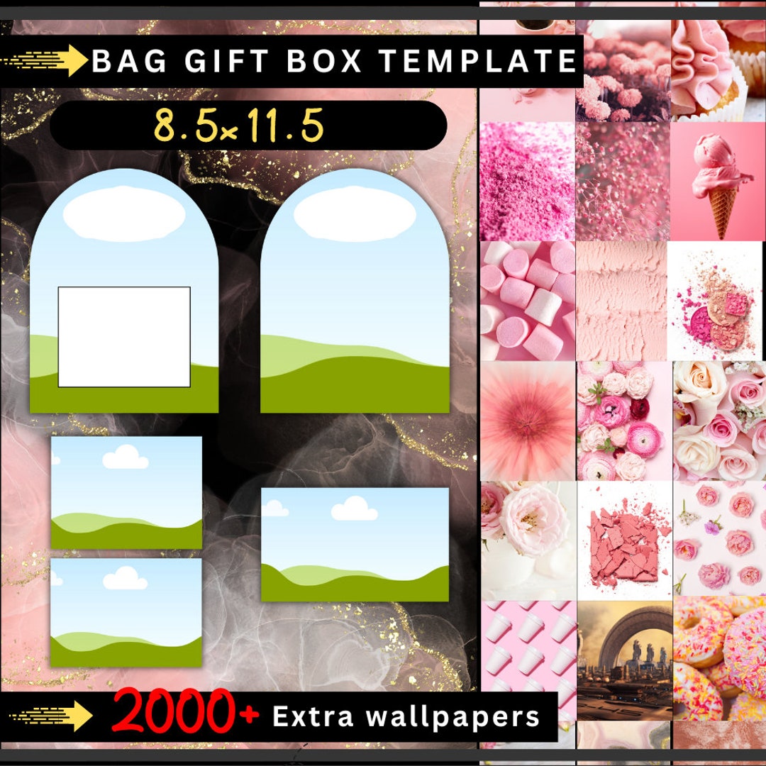 Mothers Day Purse DIY | Bag Box Gift Template | Canva Editable 8.5x11 ...