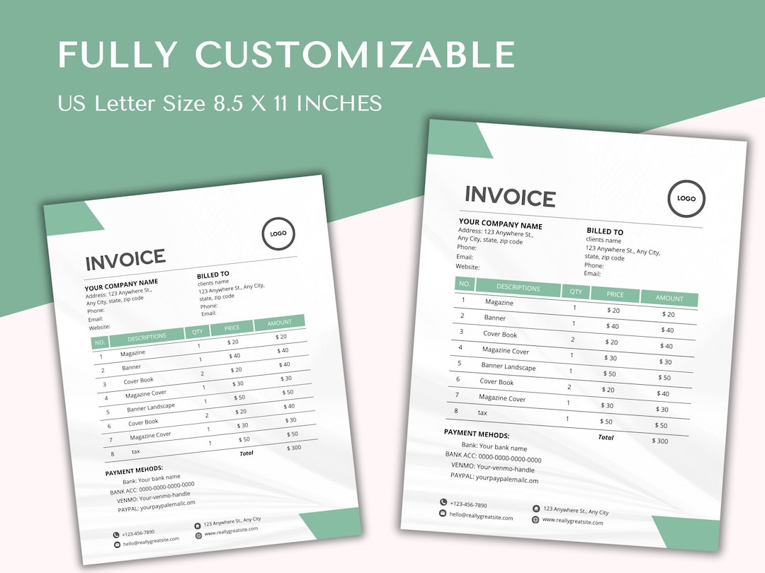 NEW! Invoice Template | Minimalist | Modern and Professional Invoice ...