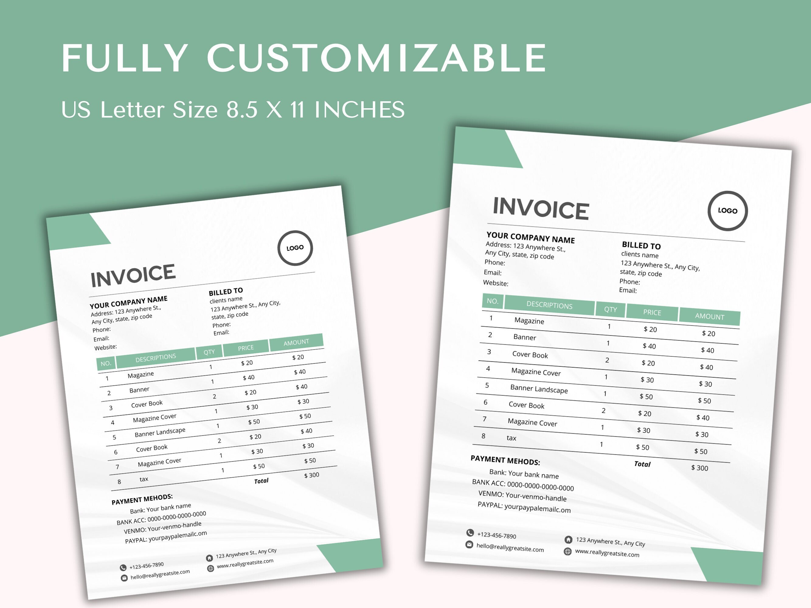 NEW Invoice Template Minimalist Modern and Professional Invoice ...