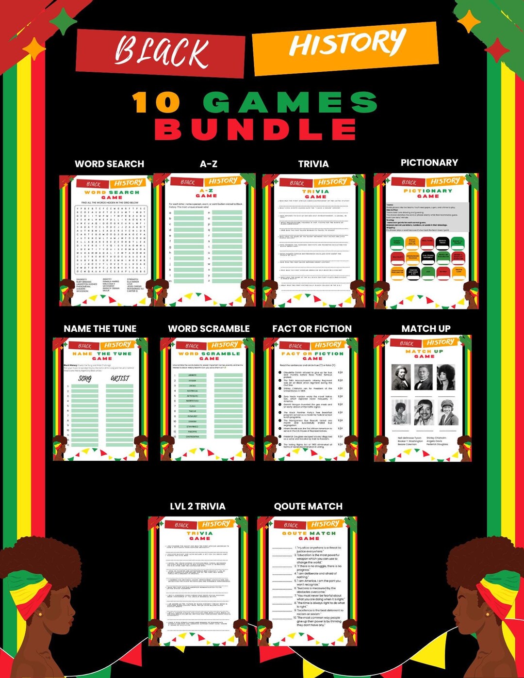 NEW! Black History Month Games | Black History Month Trivia Games ...