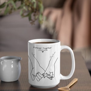 Couple Forever Together Mugs, Custom Wedding Gift, Personalized Wedding ...