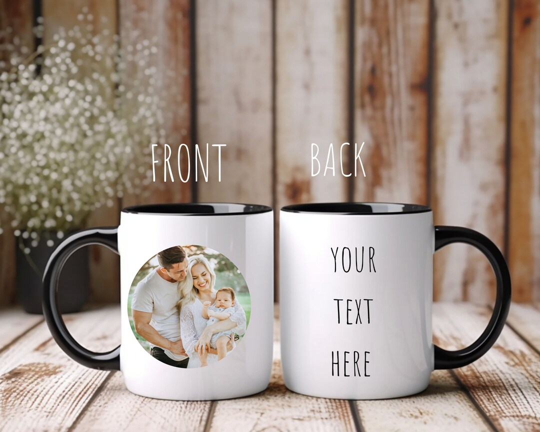 Personalized Photo Coffee Mug: Custom Two-tone Gift - Etsy