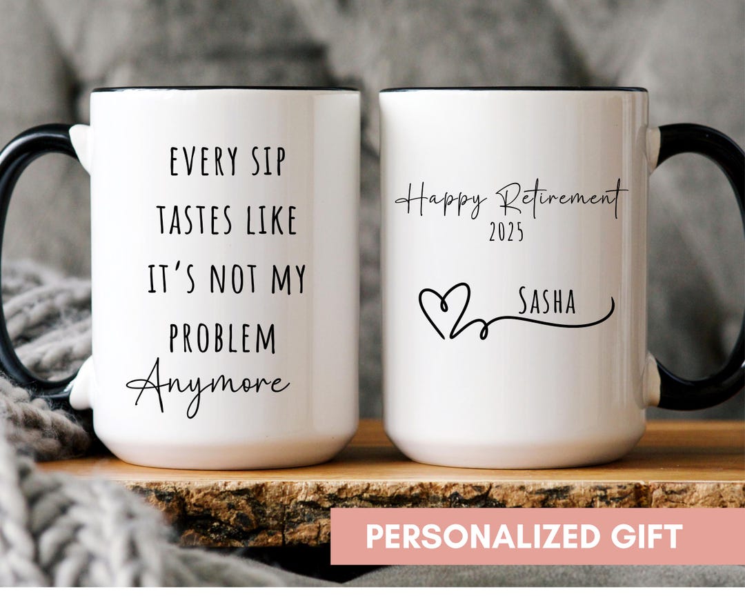 Personalized Retirement Coffee Mug, Happy Retirement Cup,custom ...