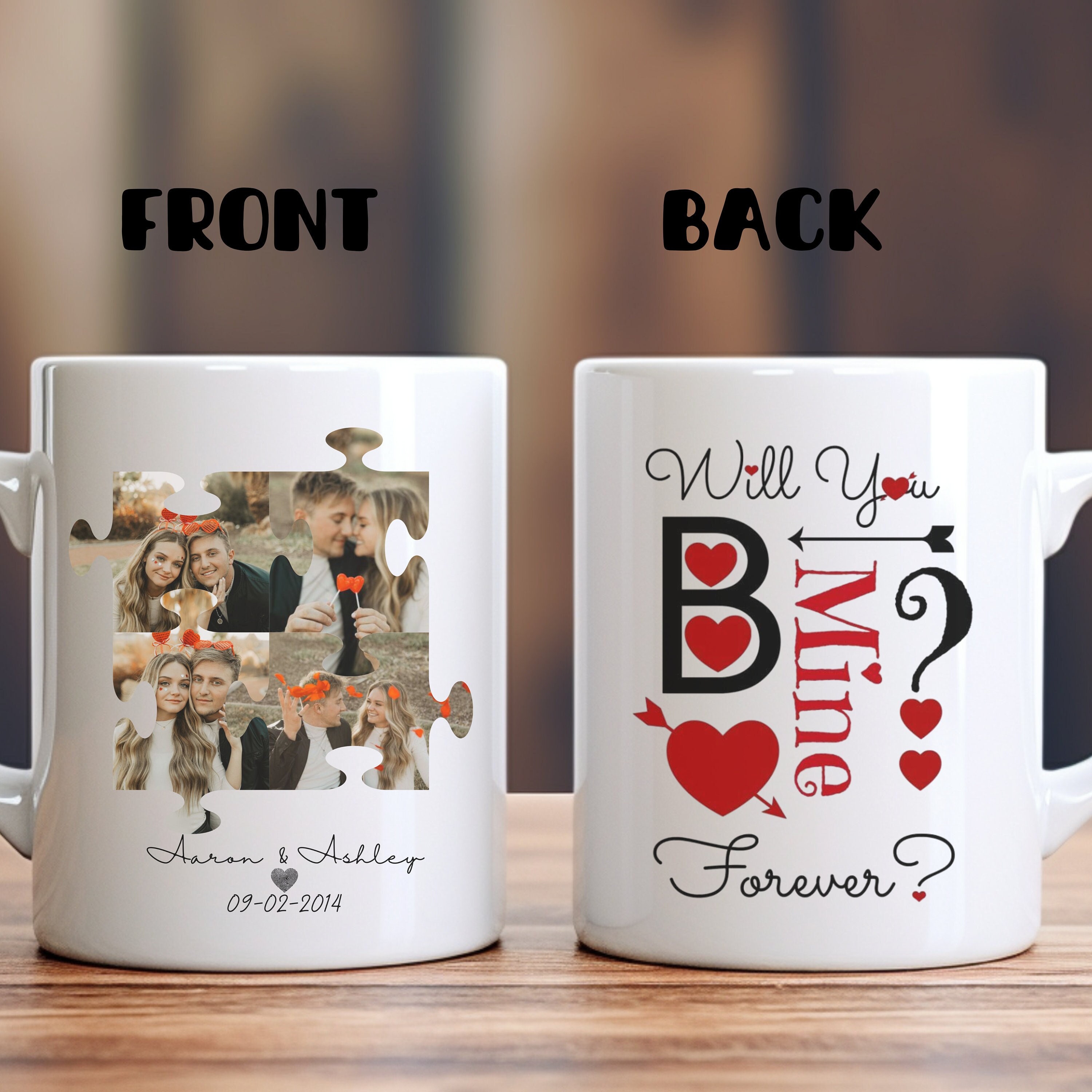 Personalized Couple Mugs, Custom Wedding Gift, Personalized Wedding ...