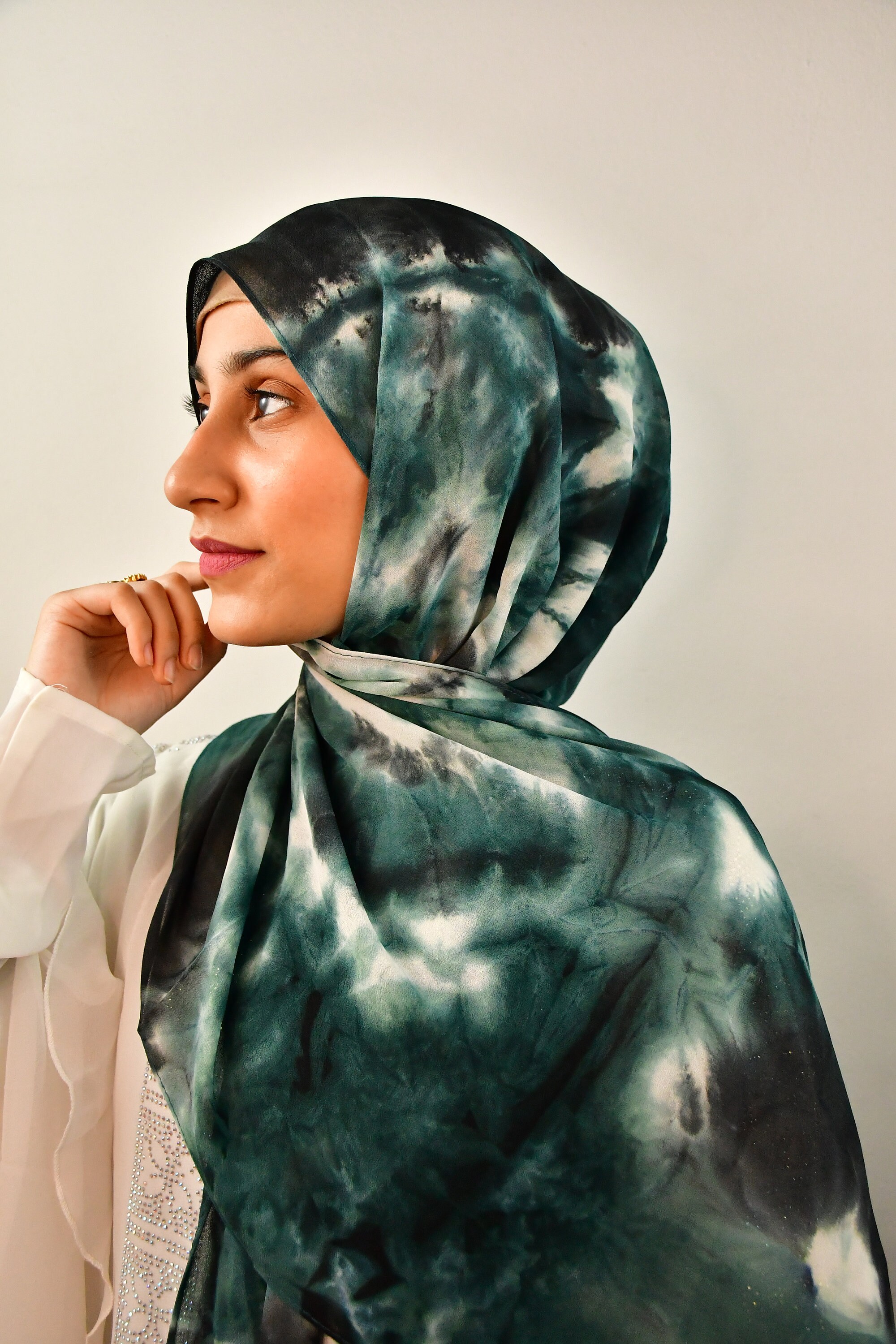 Dark Purple Marble Hijab - Etsy