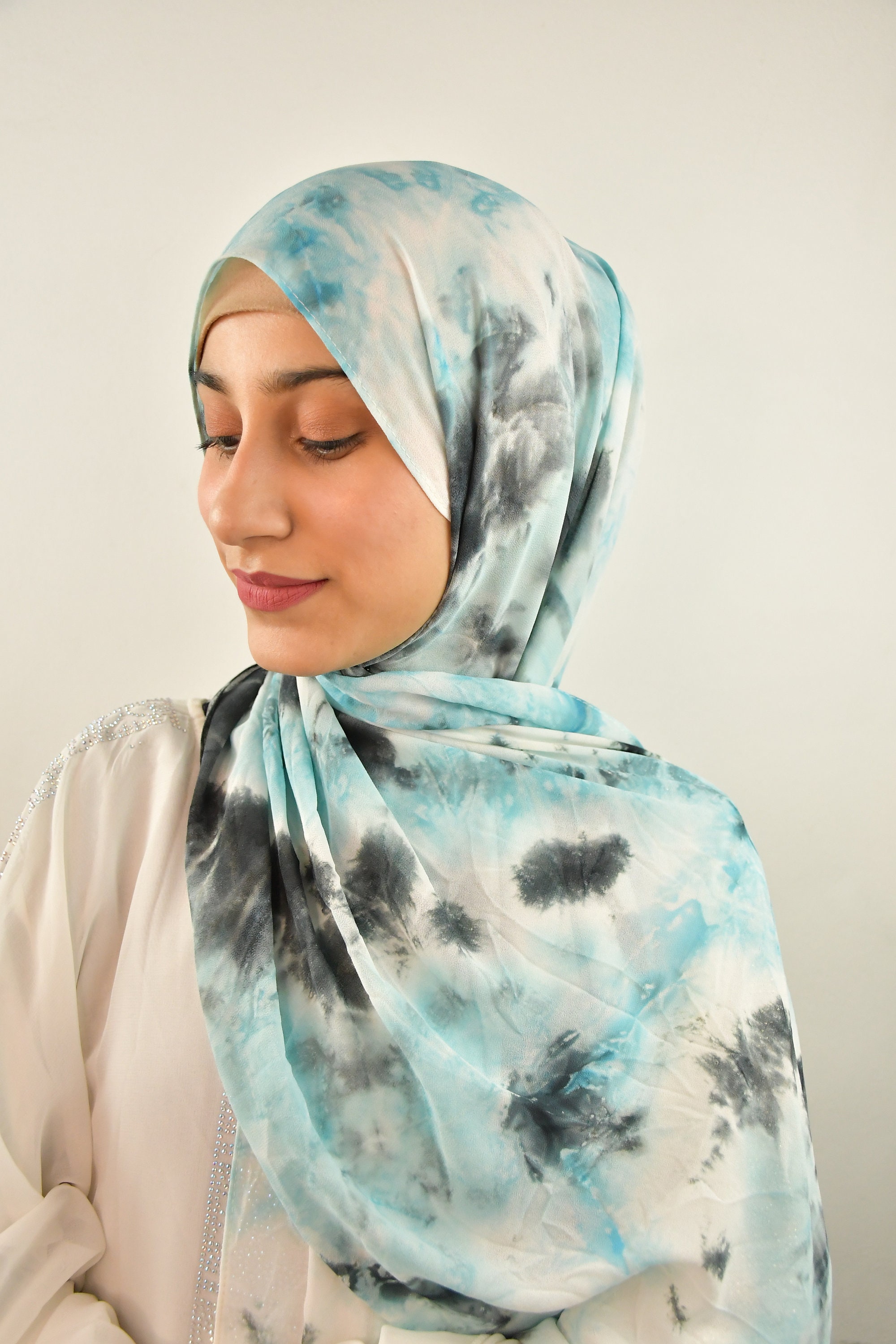 Dark Purple Marble Hijab - Etsy