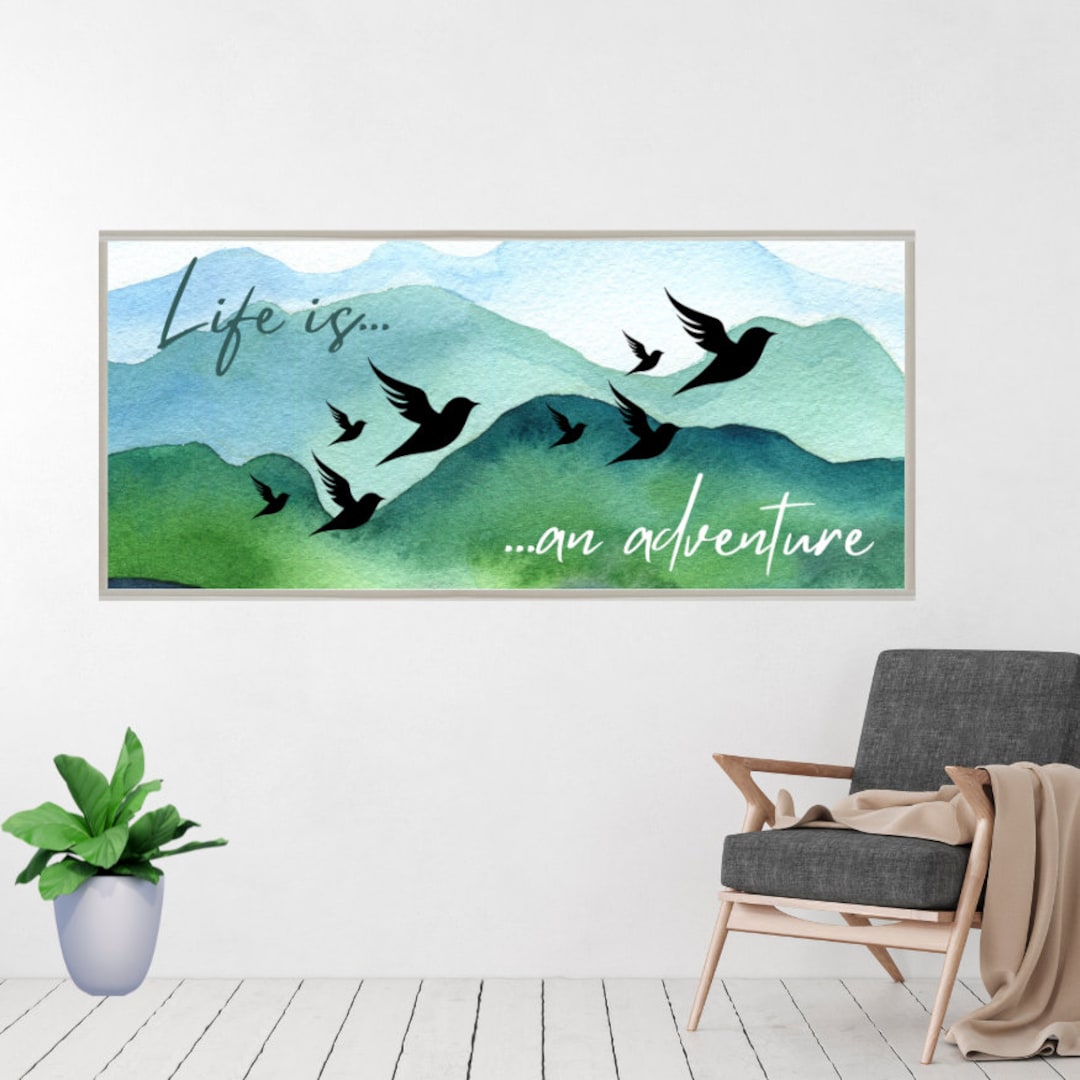 Inspirational Quote, Digital Download Poster, Birds Flying Poster ...