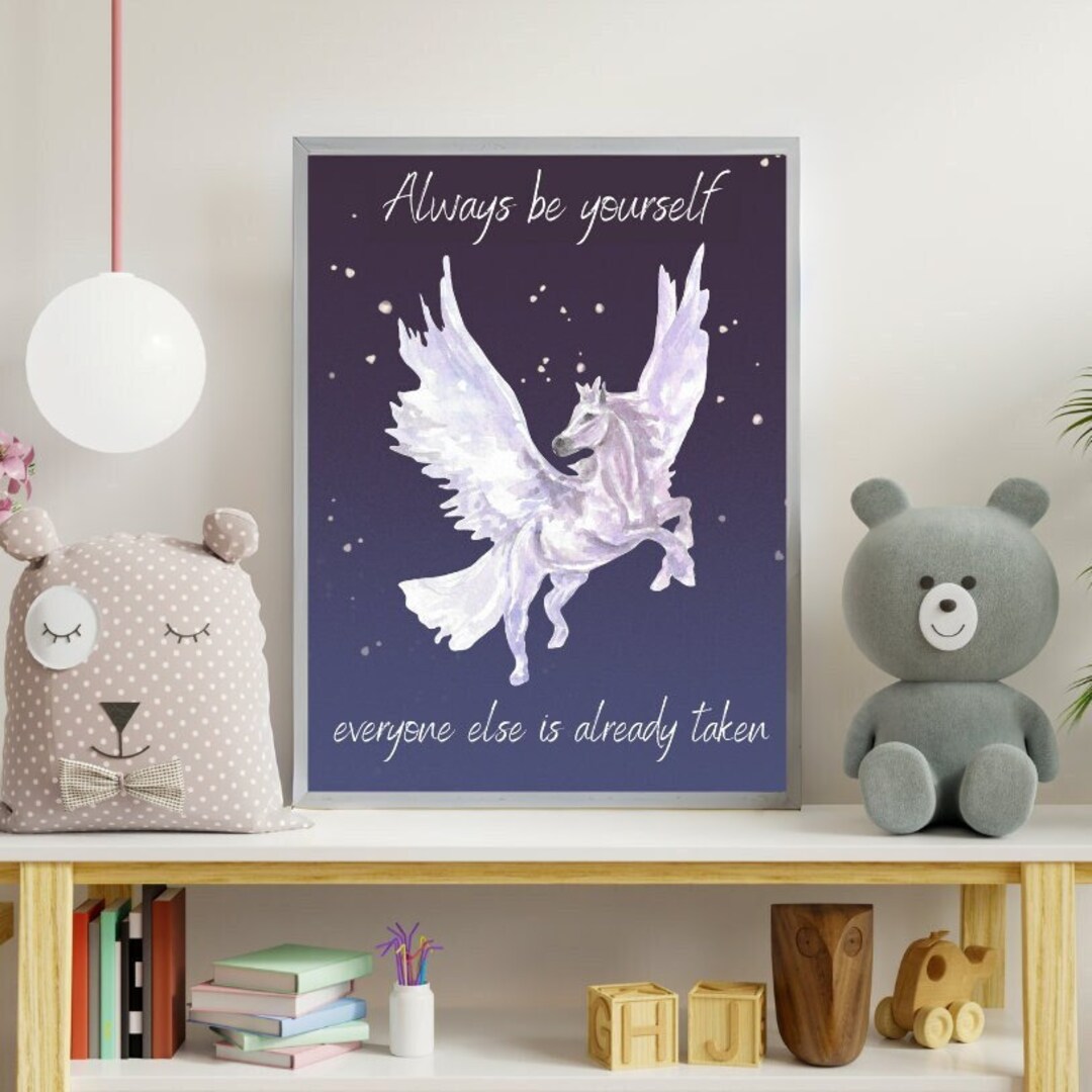 Fierce Unicorn Motivational Poster Digital Download, Unicorn Print for ...