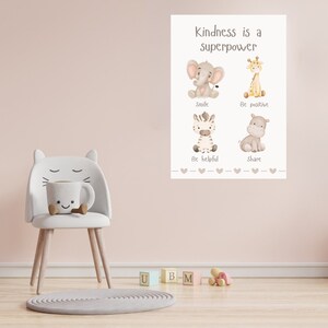Kindness is a Superpower Poster - Digital Download, Playroom/nursery ...