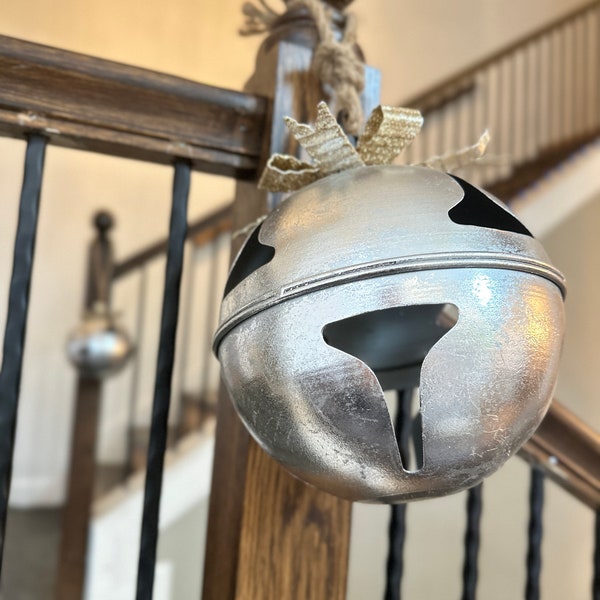 Silver Bell Ornament - Etsy