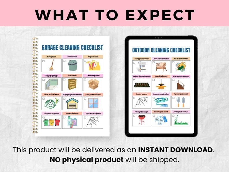 15-page Editable ADHD Cleaning Checklist, Visual Routine Cards, Custom ...