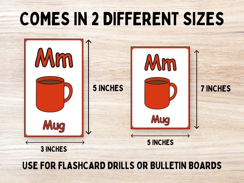 26 Object-themed Printable Alphabet Flash Cards for Kids, Printable ...
