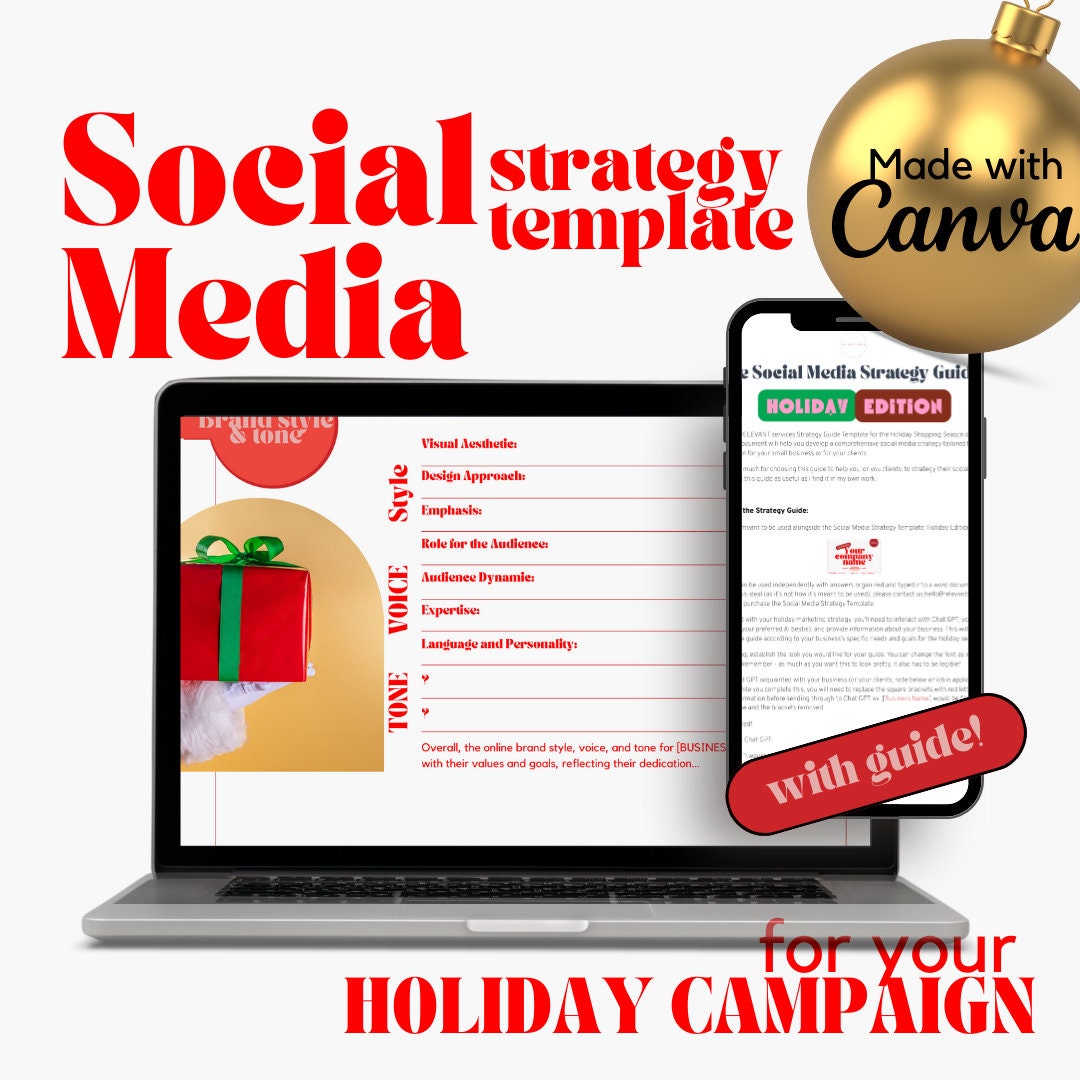 CHRISTMAS Campaign Strategy Bundle Social Media Holidays - Etsy Portugal