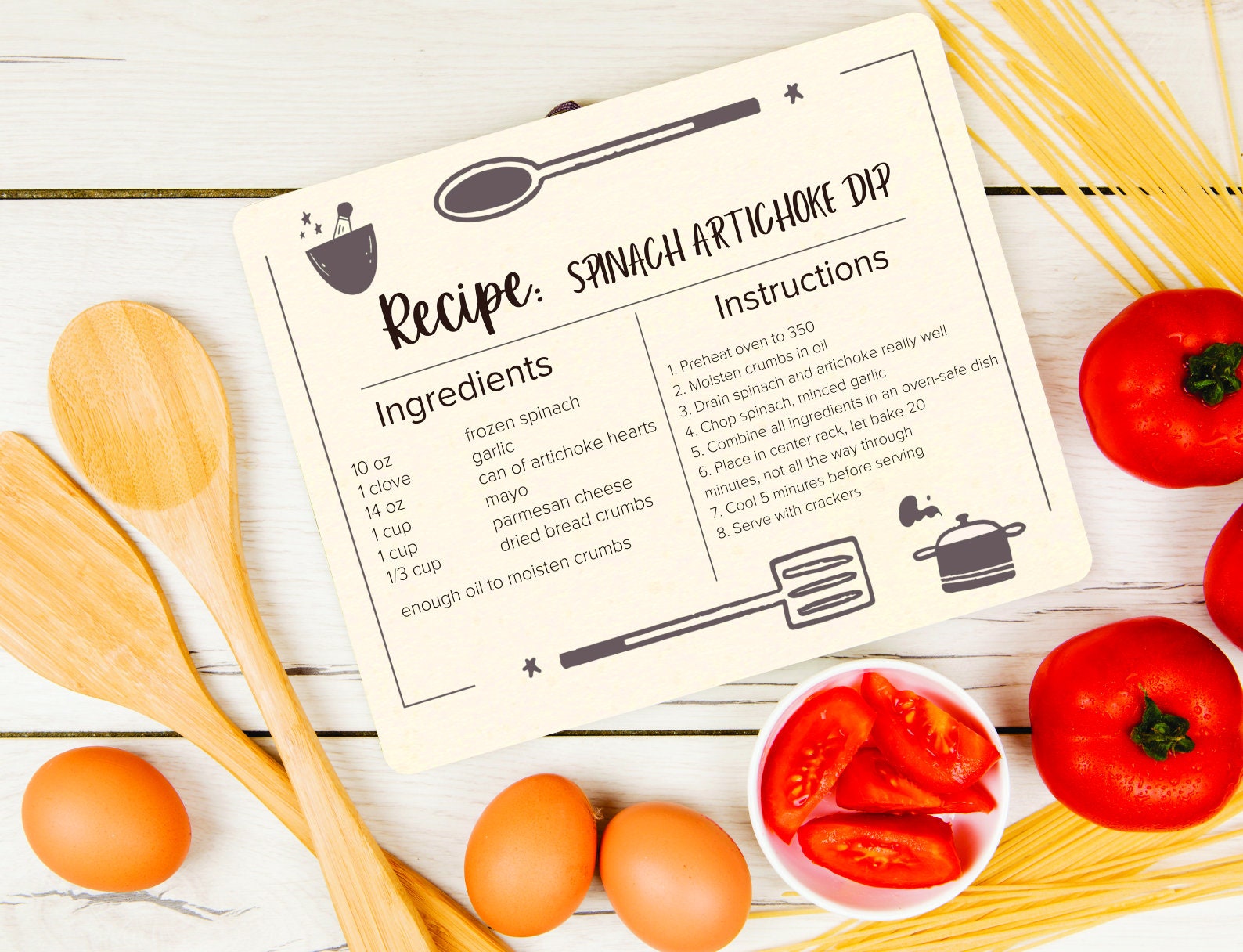 Editable Recipe Card Template, Minimalist Recipe Card, Recipe Template ...